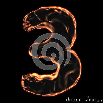 Number 3 Fiery Border Royalty-Free Stock Photo | CartoonDealer.com ...
