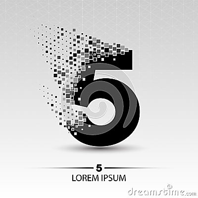 Number Five Logo Design Stock Illustration - Image: 66597349