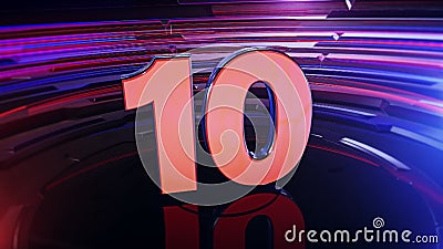 NUMBER 10, Top Ten Numbers Animation , Rendering, Background Stock Footage - Video of movies ...