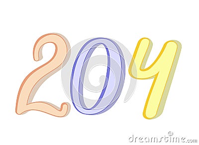 Number: 204 Vector Illustration | CartoonDealer.com #220156290