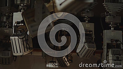 Numbered Lighting Fixtures Suspended from the Ceiling at the City ...