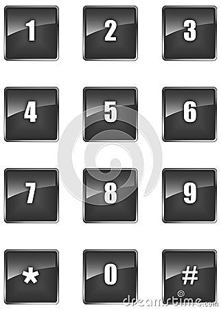Numbers buttons stock illustration. Illustration of communication ...