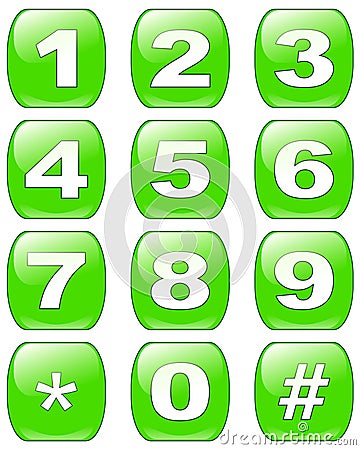 Numbers Buttons Stock Photography - Image: 13709662