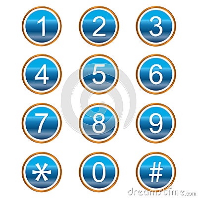 Numbers buttons stock illustration. Illustration of communication ...