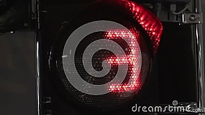 Numbers at a traffic light stock video. Video of symbol - 101353013