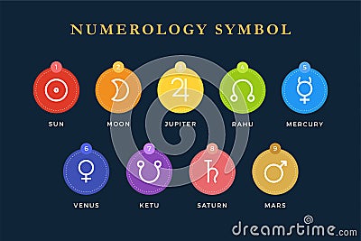 The Numerology Symbol. Isolated Vector Illustration Royalty-Free Stock ...