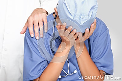 Nurse / Doctor Upset Sad Crying Stock Photos - Image: 17615493