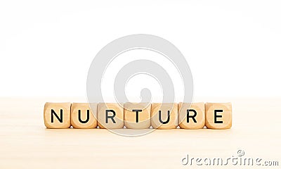 Nurture Word On Wooden Blocks Stock Photo | CartoonDealer.com #260301522