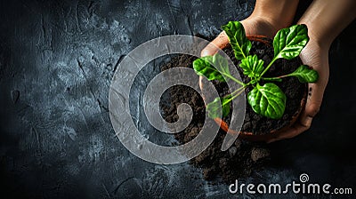 Nurturing New Life. World Environment Day, Mother Earth Day Concept ...