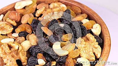 Nut Mixture. Assorted Nuts Rotate Close-up Stock Footage - Video of ...