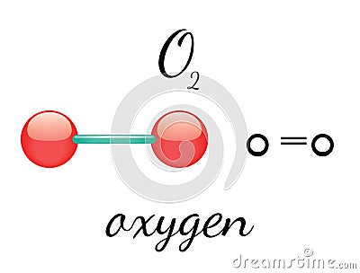 O2 Oxygen Molecule Stock Illustration - Image: 63293268