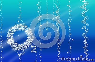 O2 Sign In Blue Water Royalty Free Stock Photo - Image: 24218065