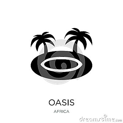 Oasis Icon In Trendy Design Style. Oasis Icon Isolated On White ...