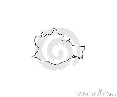 Oaxaca Outline Map Mexico State Vector Illustration | CartoonDealer.com ...