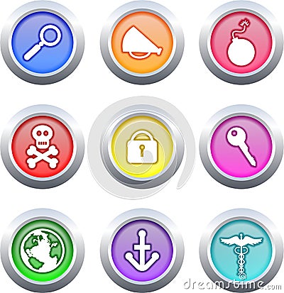 Computer buttons stock illustration. Illustration of shapes - 3943308