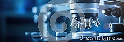 Objective Lenses Of A Microscope, Light Microscope Stage And Lenses ...