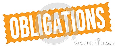 OBLIGATIONS Text Written On Orange Stamp Sign Royalty-Free Stock Image ...