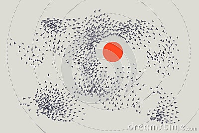 Obstacle Avoidance Behaviour. Crowd Of People Behaviour. Flocking Boids Simulation. Artificial ...