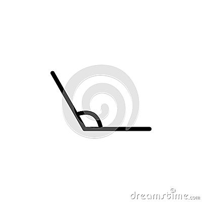 Obtuse Angle Icon. Elements Of Geometric Figure Icon For Concept And ...