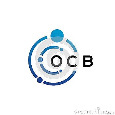 OCB Letter Technology Logo Design On White Background. OCB Creative ...