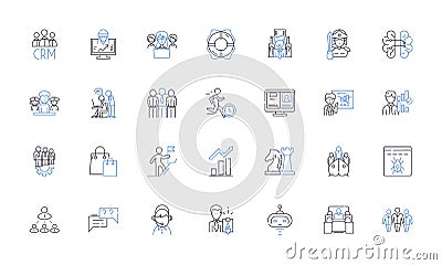 Occupational Movement Line Icons Collection. Flexibility, Ergonomics ...