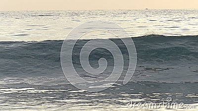 Ocean Wave Breaking on the Beach in Slow Motion Stock Video Footage ...