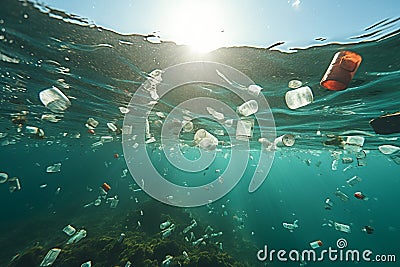 Oceans Plastic Nightmare. Underwater Image Revealing The Devastating ...