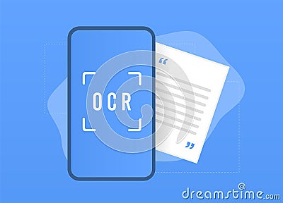 OCR - Optical Character Recognition Or Reader Illustration ...