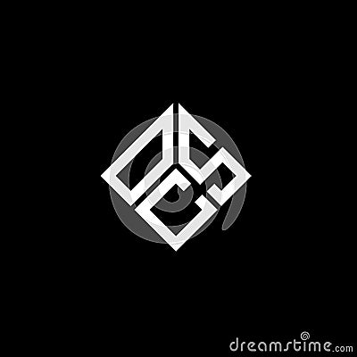 OCS Letter Logo Design On Black Background. OCS Creative Initials ...