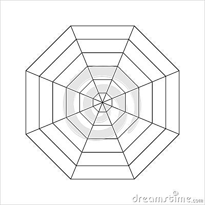 Octagon Diagram Divided On 8 Equal Segments. Statistics Or Analytics ...