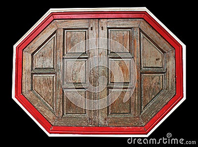 Octagon Wood Windows Stock Image | CartoonDealer.com #63739615
