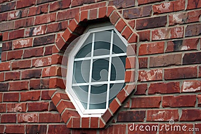 Octagonal Window In Brick Royalty Free Stock Images - Image: 2313699