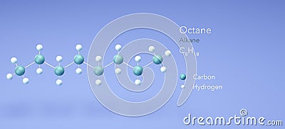 Octane, Molecular Structures, Alkane, 3d Model, Structural Chemical ...