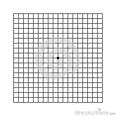 Oculist Amsler Eye Test Grid. Vector Printable Chart Retina Examination ...
