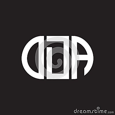 ODA Letter Logo Design On Black Background. ODA Creative Initials ...