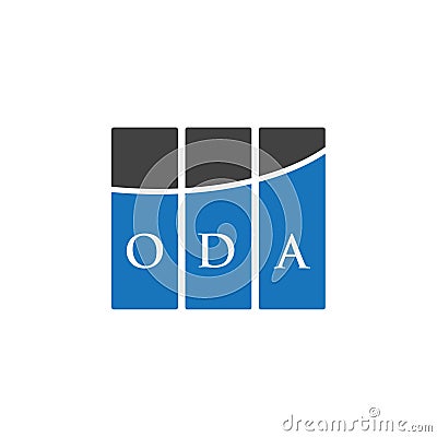 ODA Letter Logo Design On WHITE Background. ODA Creative Initials ...