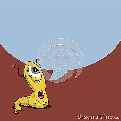 Odd Weird Alien Slug Character Cartoon Vector | CartoonDealer.com #59228833