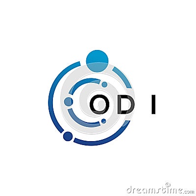 ODI Letter Technology Logo Design On White Background. ODI Creative ...