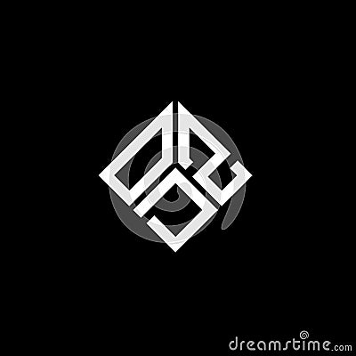 ODZ Letter Logo Design On Black Background. ODZ Creative Initials ...