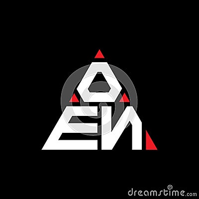 OEN Triangle Letter Logo Design With Triangle Shape. OEN Triangle Logo ...