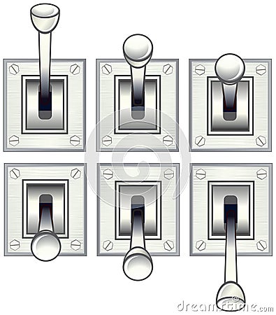 On/off Levers Stock Images - Image: 13913004