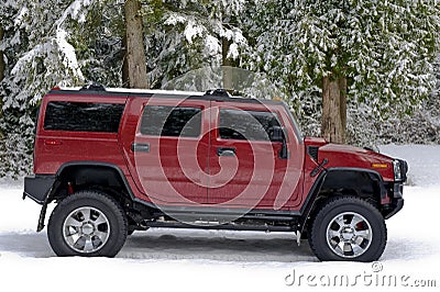 Off Road Hummer H2 In The Snow Royalty-Free Stock Photo | CartoonDealer ...