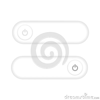 On And Off Toggle Switch Buttons On White Background - Lock And Unlock Icon - Padlock In ...