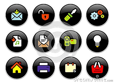 Computer buttons stock illustration. Illustration of shapes - 3943308