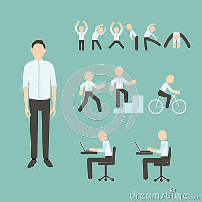 Office Exercises Stock Illustration - Image: 47223767