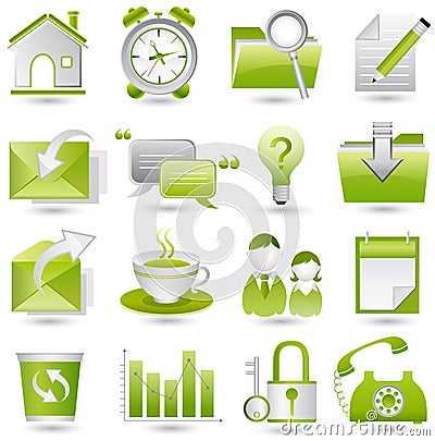 Office Icon Set Stock Photo - Image: 11603250