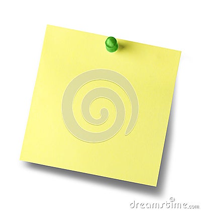 Office Message Sticky Note With A Tack Royalty Free Stock Image - Image ...