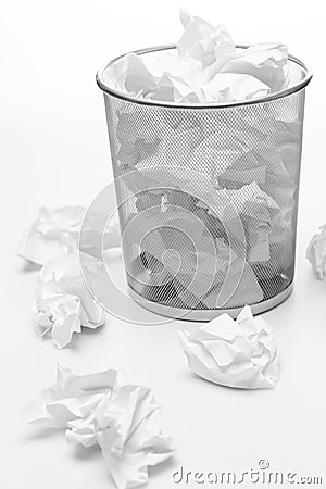 Office Trash Bin Full Of Paper Waste Royalty Free Stock Photos - Image ...