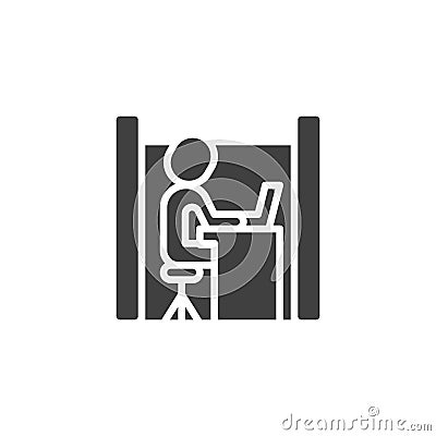 Office Workspace Cubicle Vector Icon | CartoonDealer.com #310763339