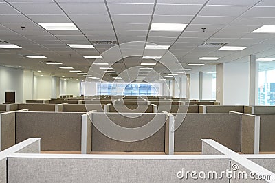 Row of cubicles stock photo. Image of rows, hallway, technology - 2741664